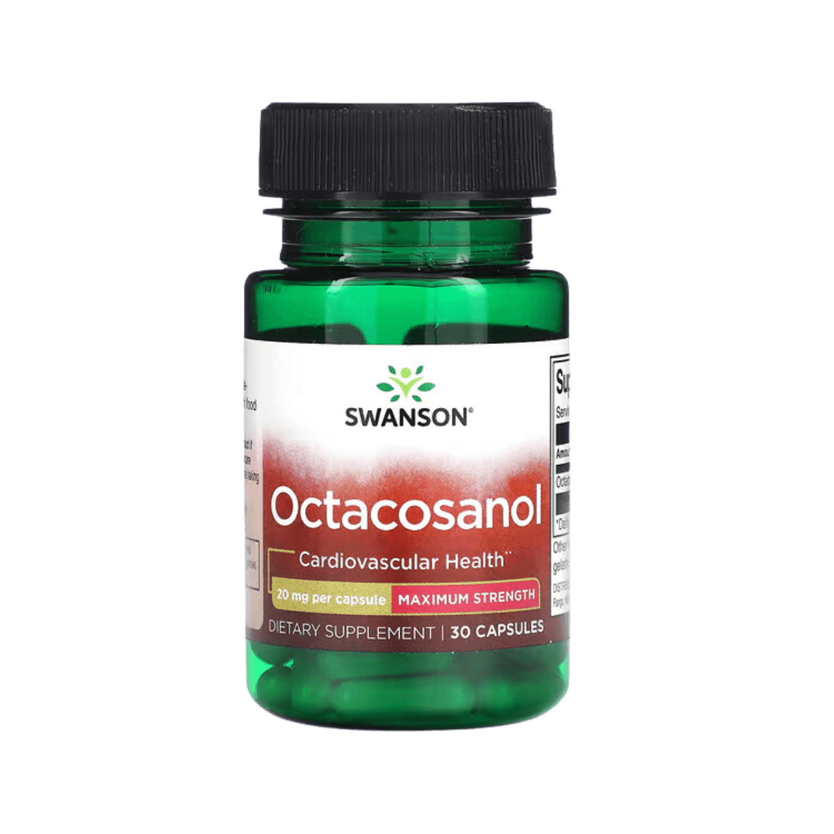 Octacosanol, Maximum Strength – 20 mg, 30 kapselia Swanson - Adrenalize